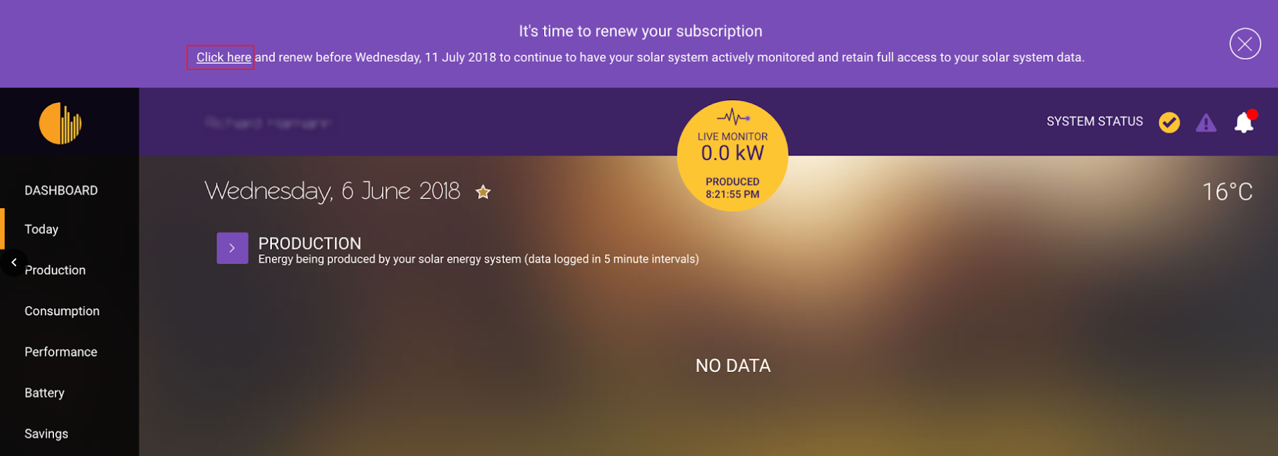 My Solar Analytics subscription is about to expire. How do I renew?