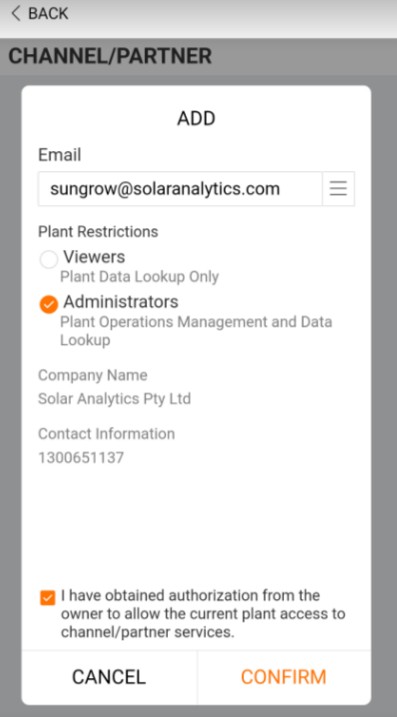 Sungrow - Sharing your inverter with Solar Analytics